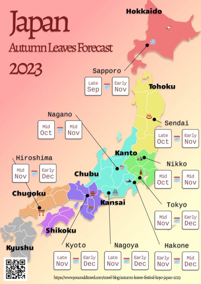 Japan fall foliage forecast 2023 — Where to see autumn leaves in Japan ...
