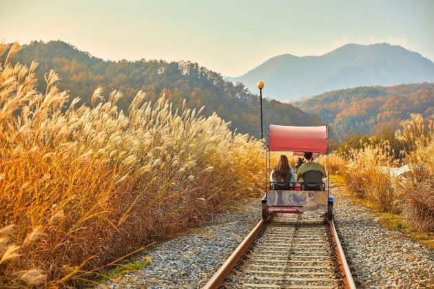 Gangchon Rail Park Reviews: Cycling Through Romantic Mountains and ...
